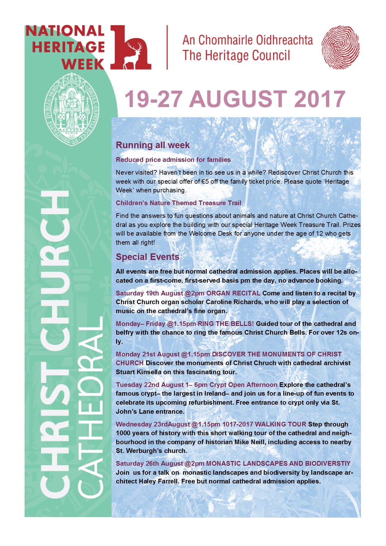 Heritage Week at Christ Church Cathedral, Dublin - The United Dioceses ...