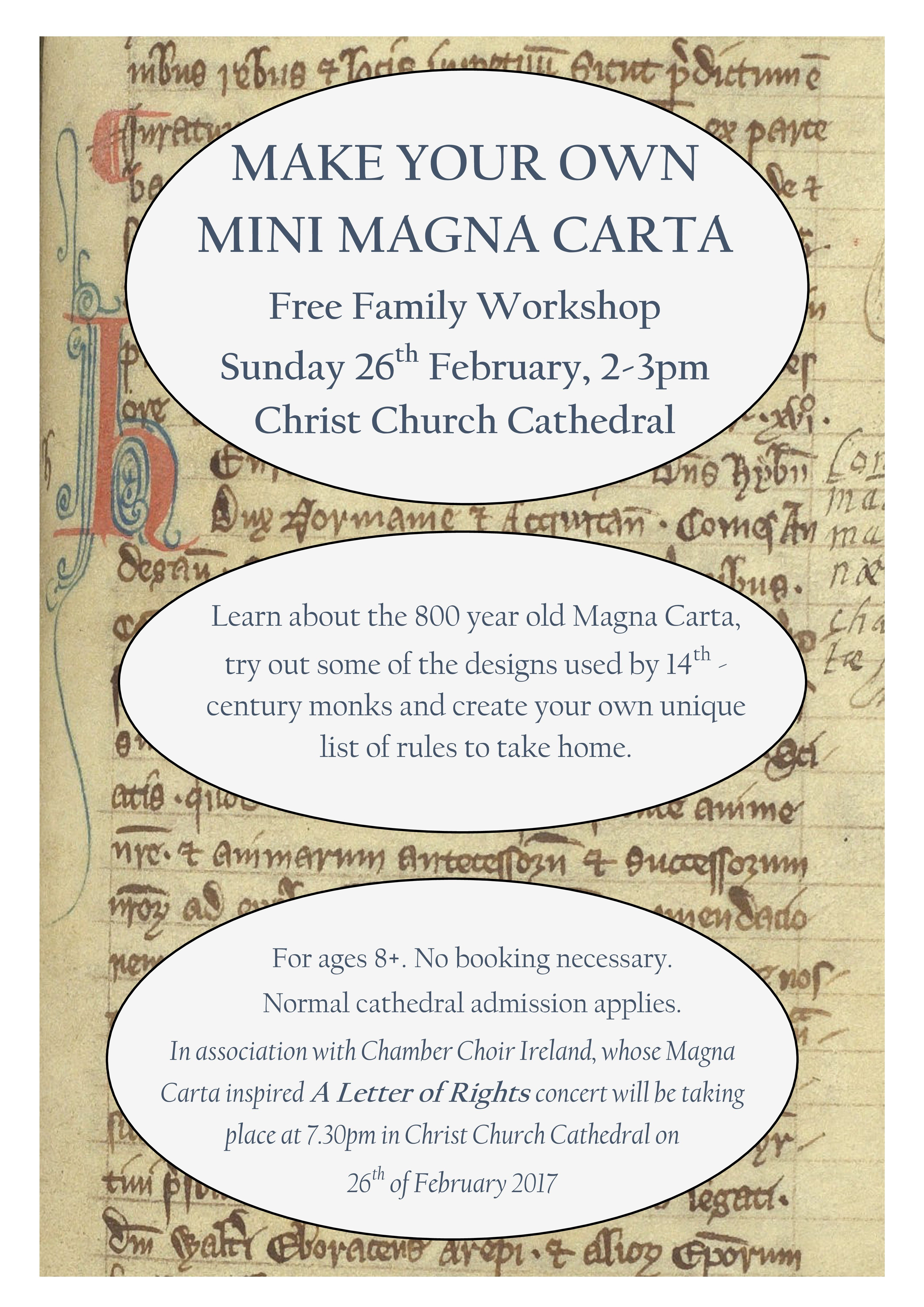 Make Your Own Magna Carta Family Workshop at Christ Church Cathedral ...